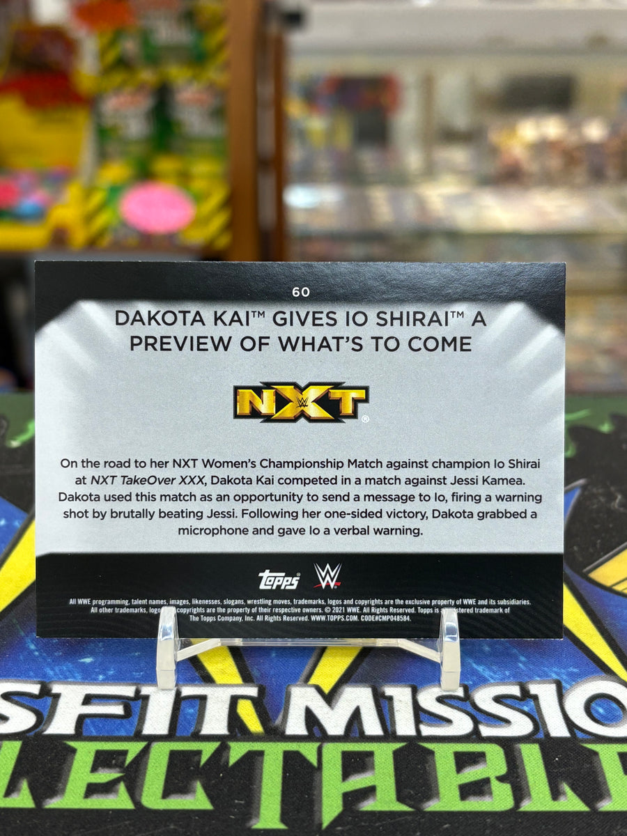2021 Topps WWE NXT Rainbow Foil Dakota Kai Io shirai AKA Iyo Sky #60 T ...
