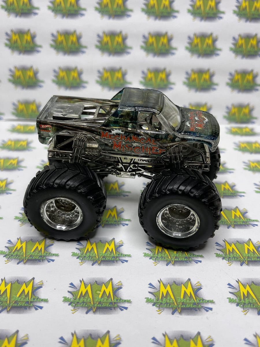Hot Wheels Monster Jam 1:64 Truck - Transparent Mechanical Mischief ...