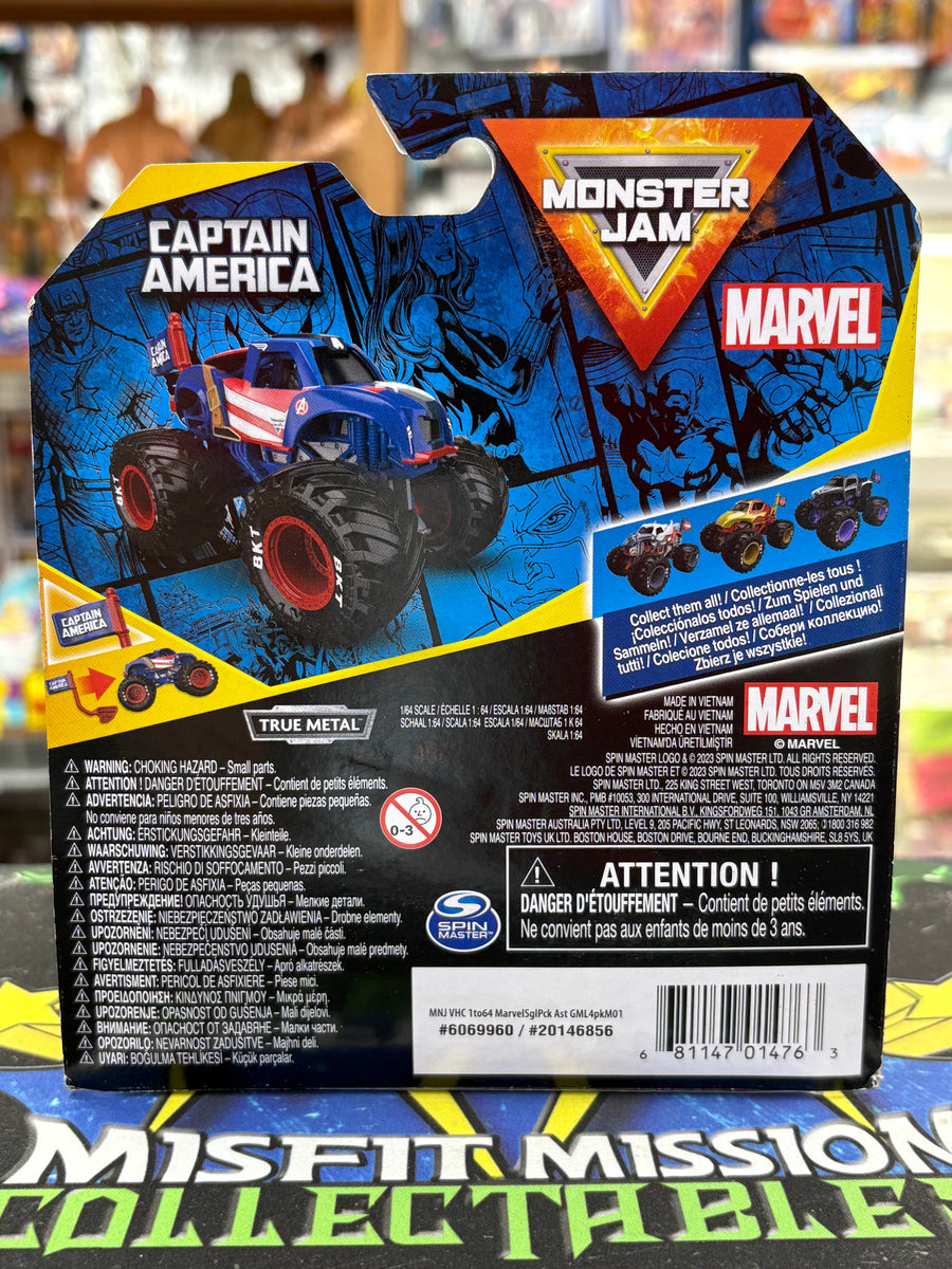 Spin Master Monster Jam Marvel Captain America 1:64 Truck (New) – The ...
