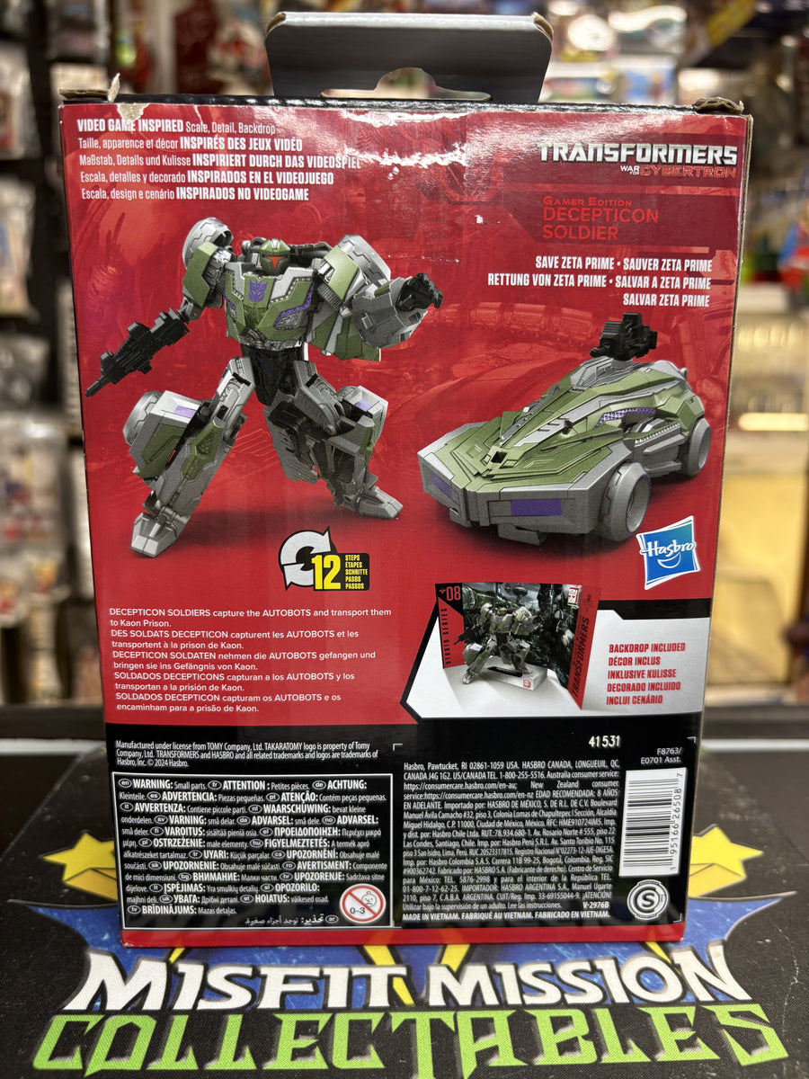 Transformers Studio Series War For Cybertron Decepticon Soldier Gamer ...