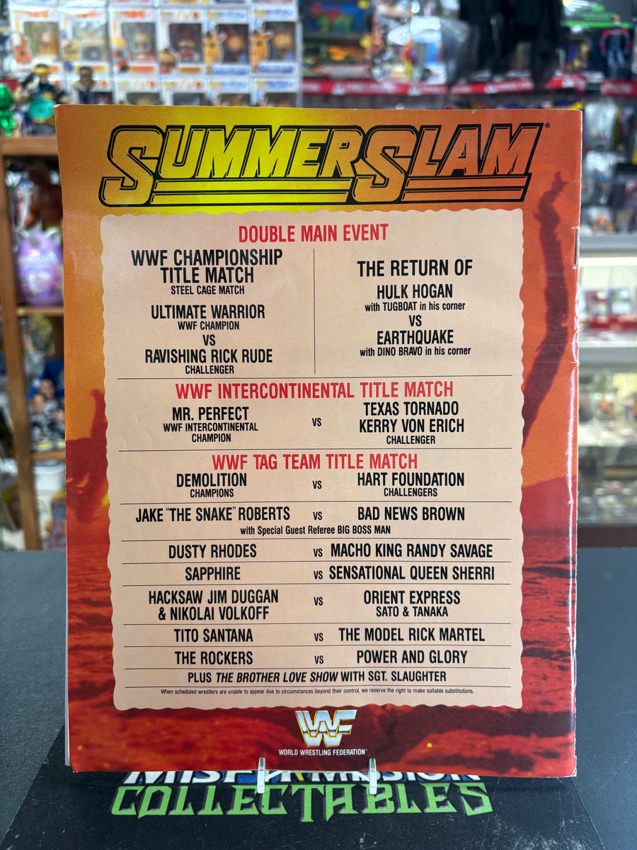 WWF Presents SummerSlam 1990 Official Souvenir Edition Program – The ...