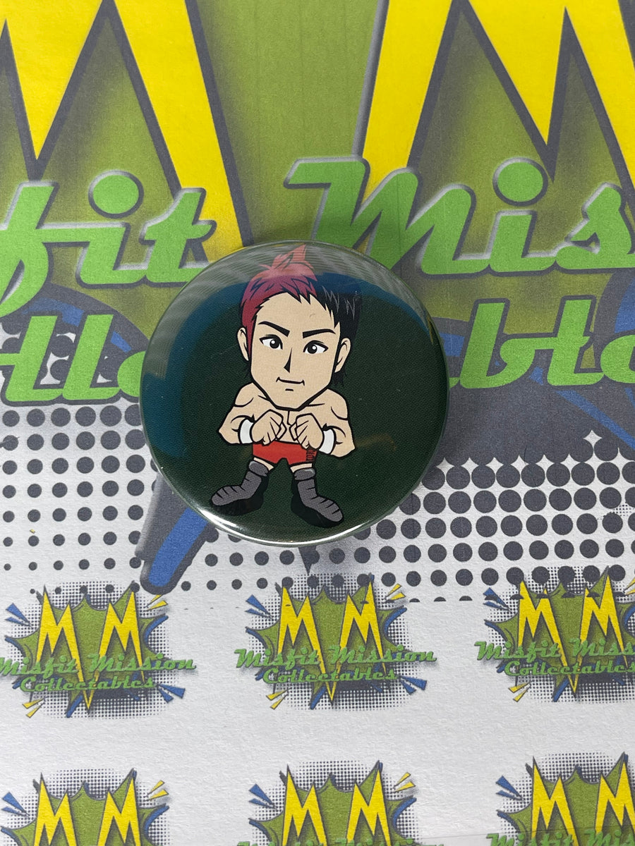 Dragongate Yoshi Tatsu Button – The Misfit Mission Collectables