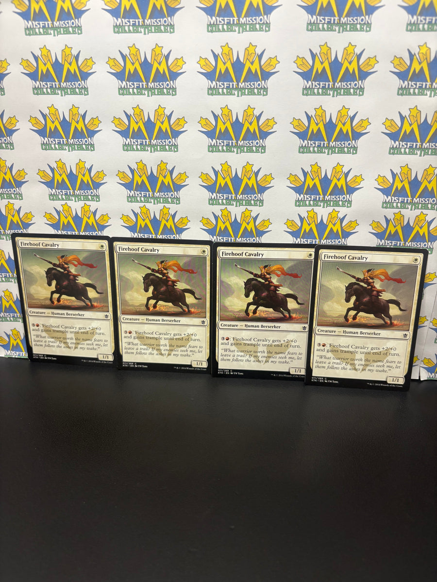 Magic the Gathering: White Creature Human Berserker Firehoof Calvary C ...