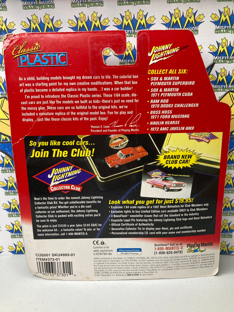 2001 Johnny Lightning Classic Plastic Sox & Martin Boss ‘Cuda(New ...