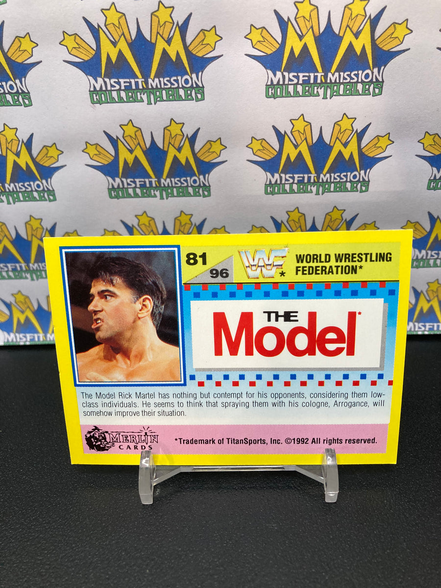 1992 WWE WWF Merlin Gold Series 2 The Model Rick Martel #81 Trading Ca ...