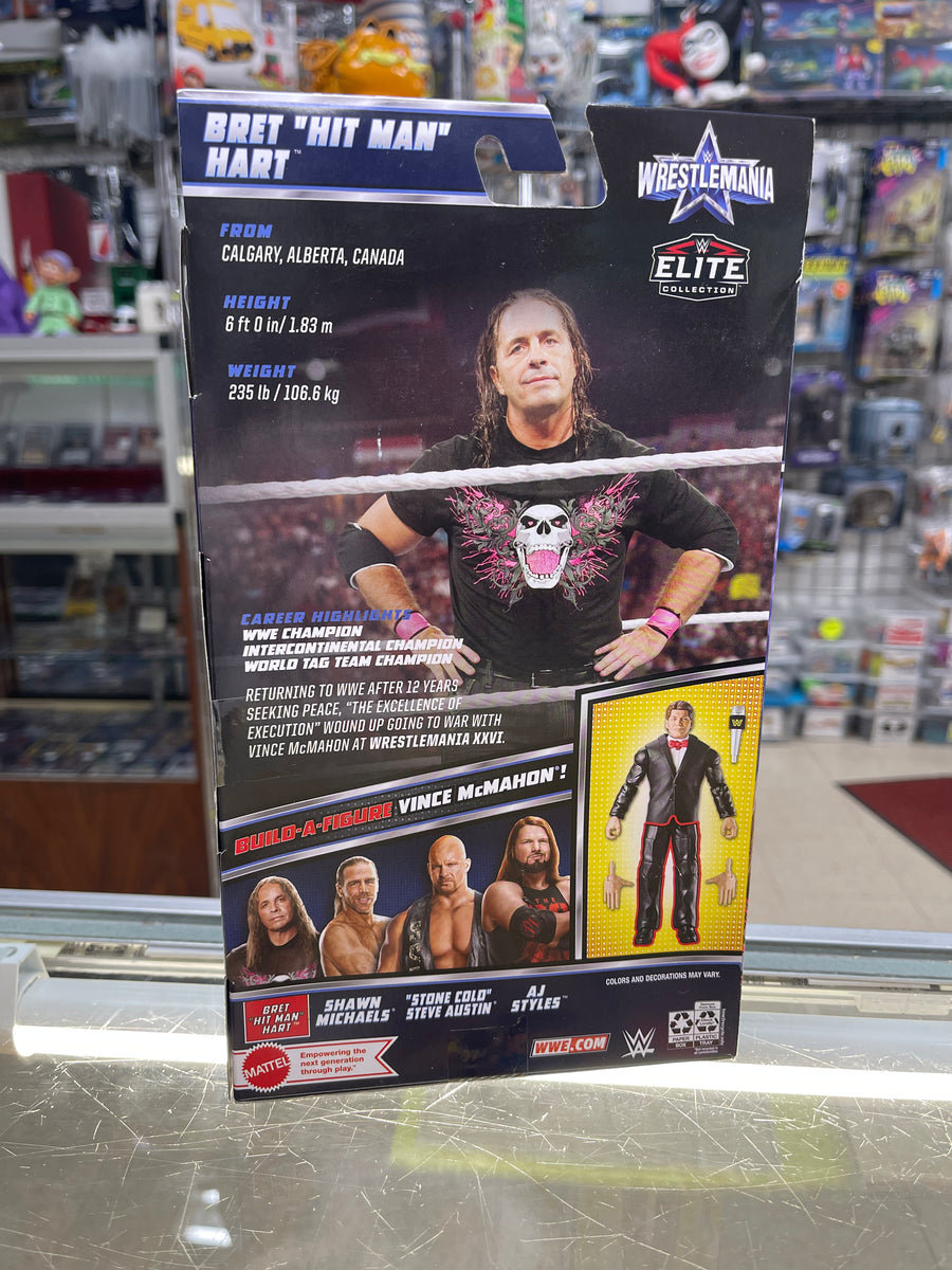 Mattel WWE Elite Collection Wrestlemania Bret Hart Vince McMahon BAF ...