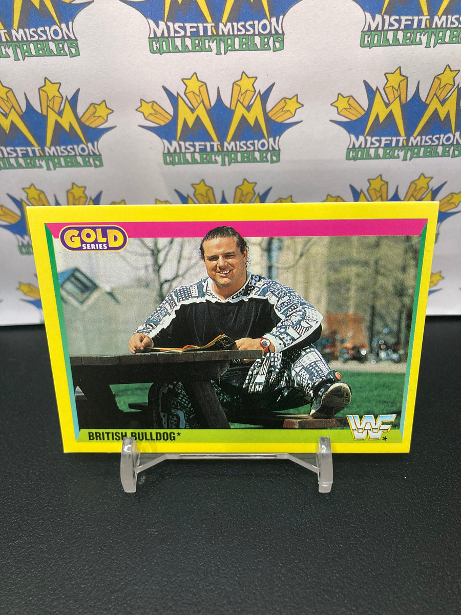1992 WWE WWF Merlin Gold Series 2 British Bulldog #60 Trading Card ...