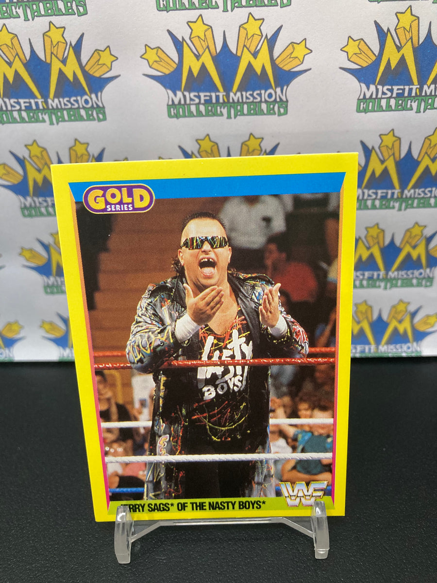 1992 WWE WWF Merlin Gold Series 2 Jerry Sags of The Nasty Boys #68 Tra ...