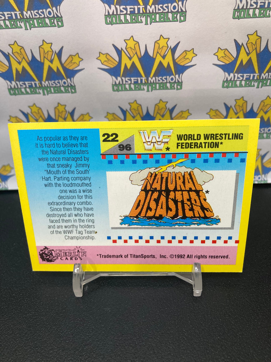 1992 WWE WWF Merlin Gold Series 2 Natural Disasters #22 Trading Card ...