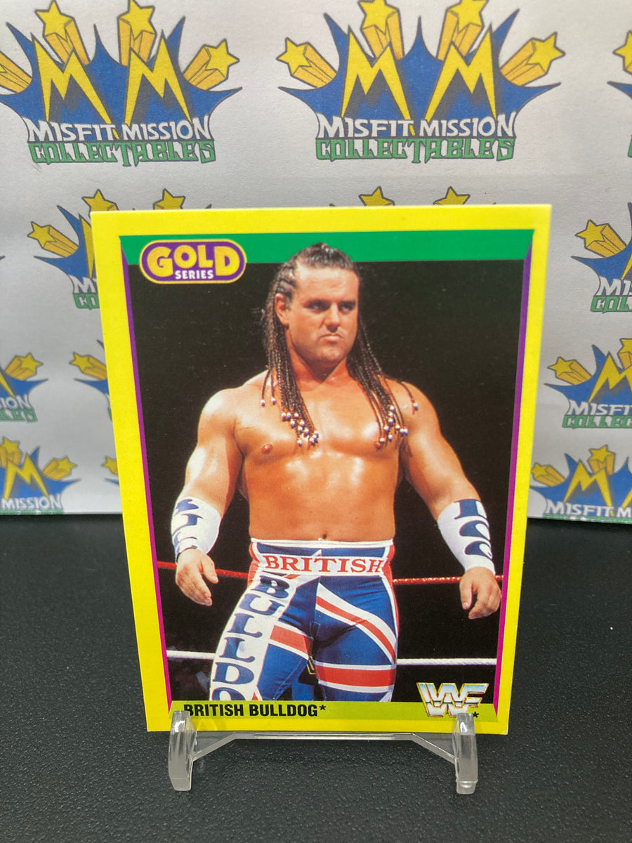 1992 WWE WWF Merlin Gold Series 2 British Bulldog #23 Trading Card ...