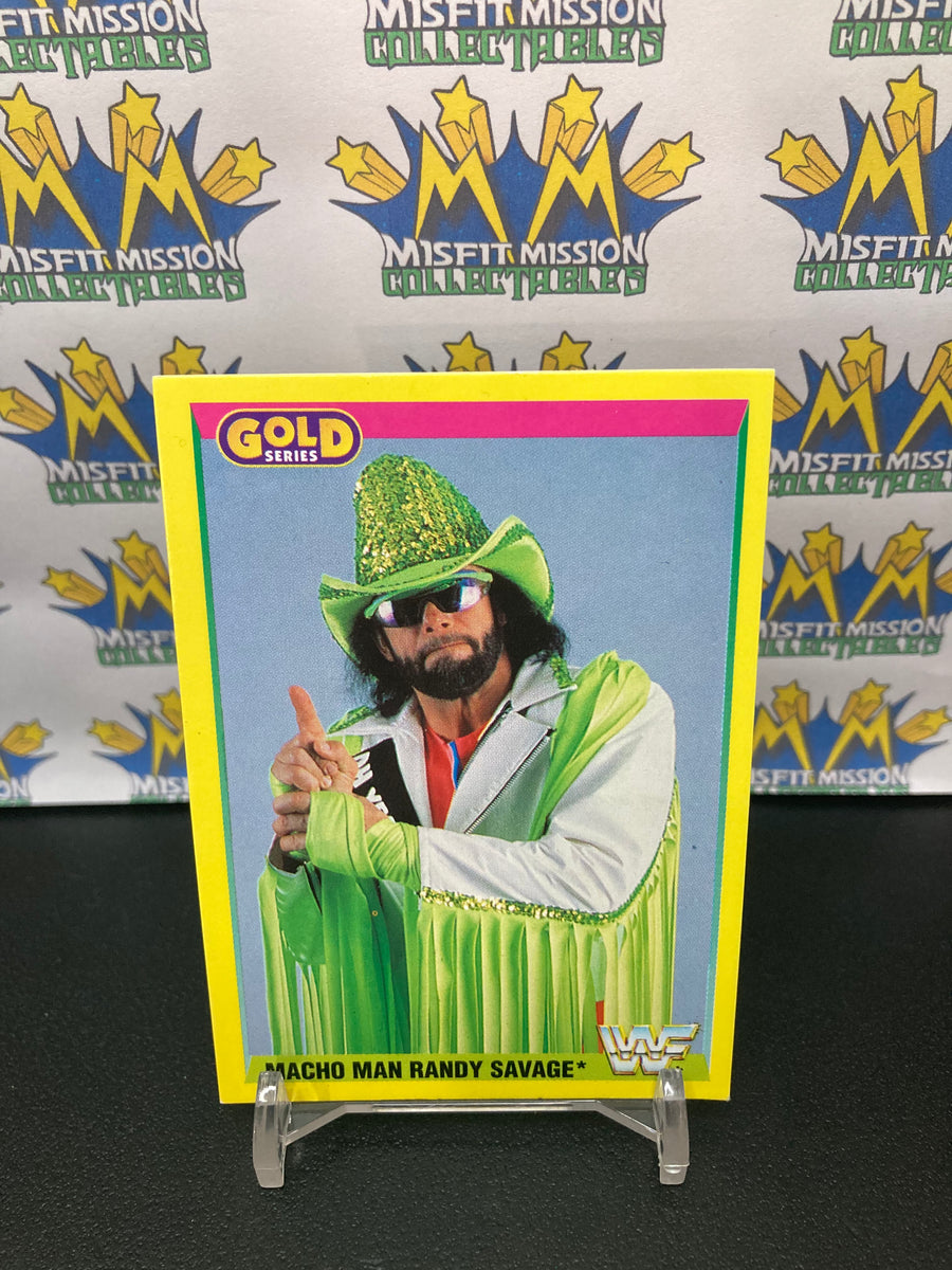 1992 WWE WWF Merlin Gold Series 2 Macho Man Randy Savage #56 Trading C ...