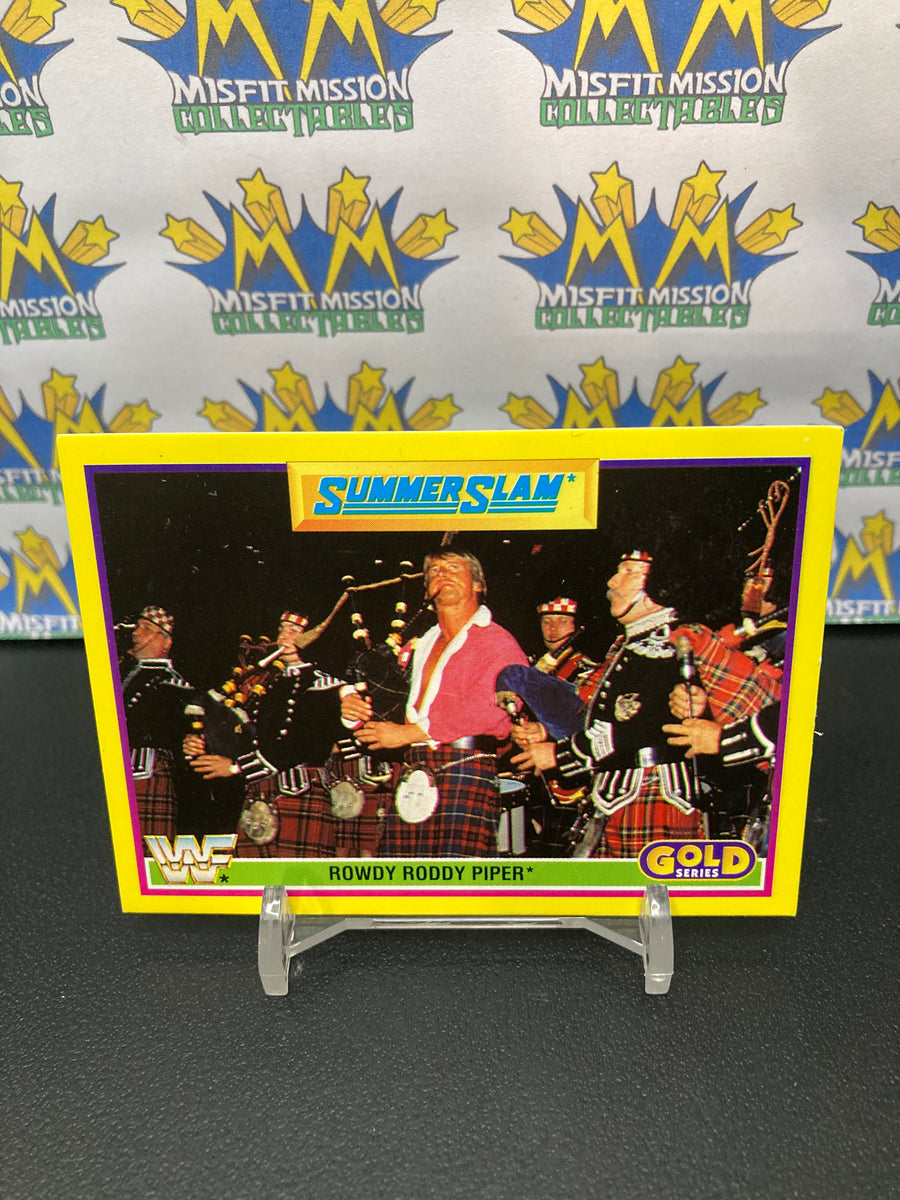 1992 WWE WWF Merlin Gold Series 2 SummerSlam Rowdy Roddy Piper #9 Trad ...