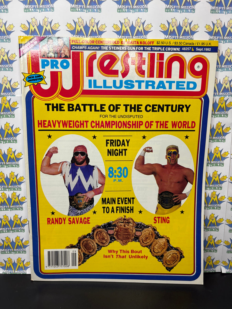 PWI Pro Wrestling Illustrated September 1992 Sting Savage Cover – The ...