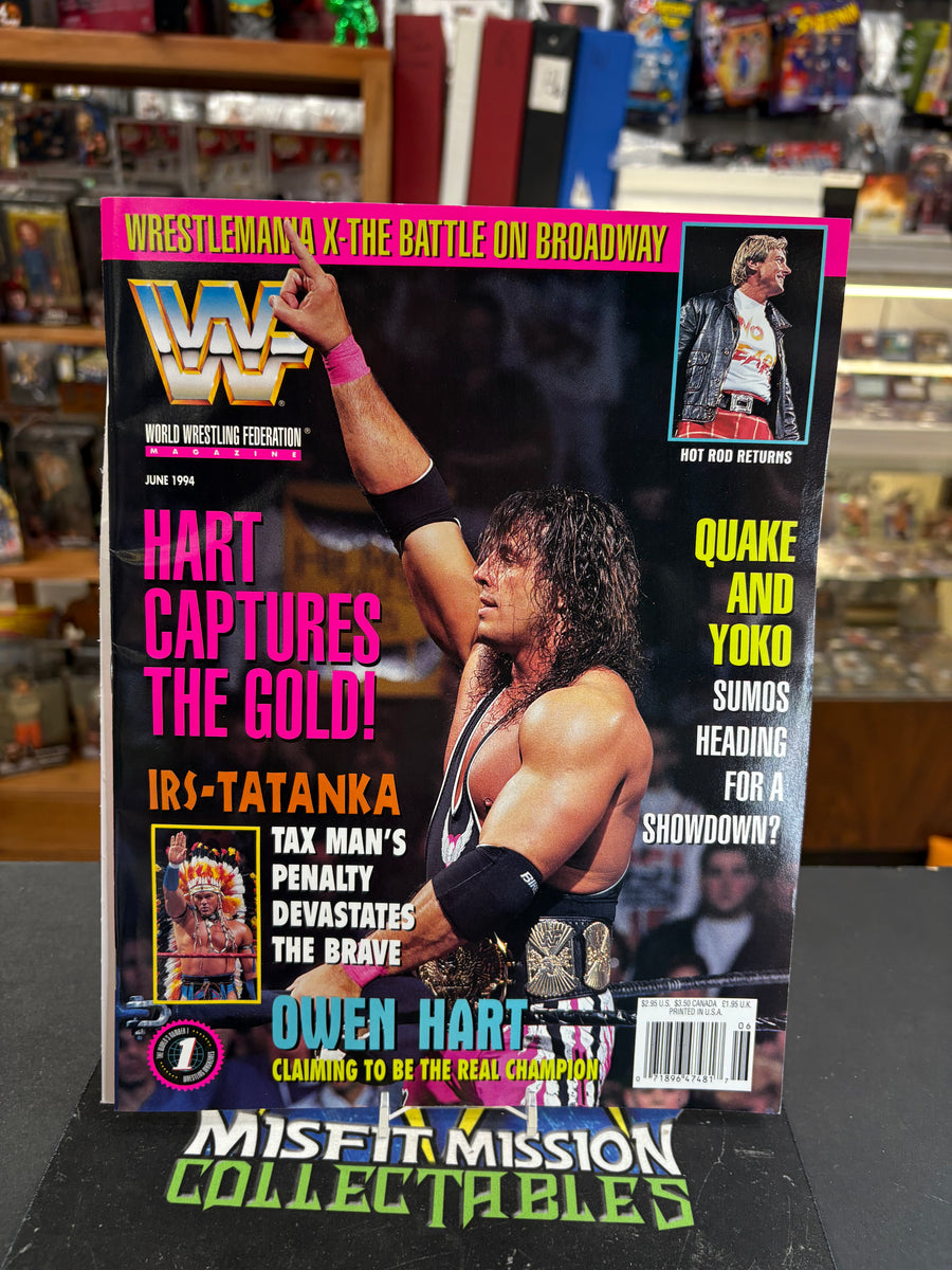 WWE WWF Magazine June 1994 Bret Hart Cover – The Misfit Mission ...