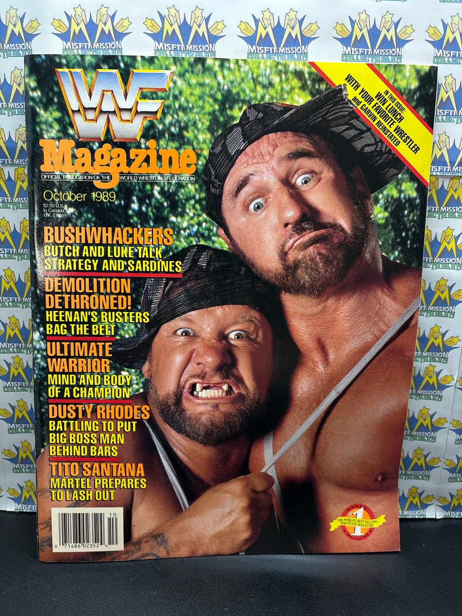 WWE WWF Magazine October 1989 The Bushwhackers Cover – The Misfit ...