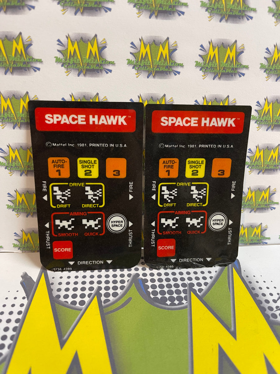 Vintage 1981 Mattel Intellivision Controller Overlay Space Hawk – The ...