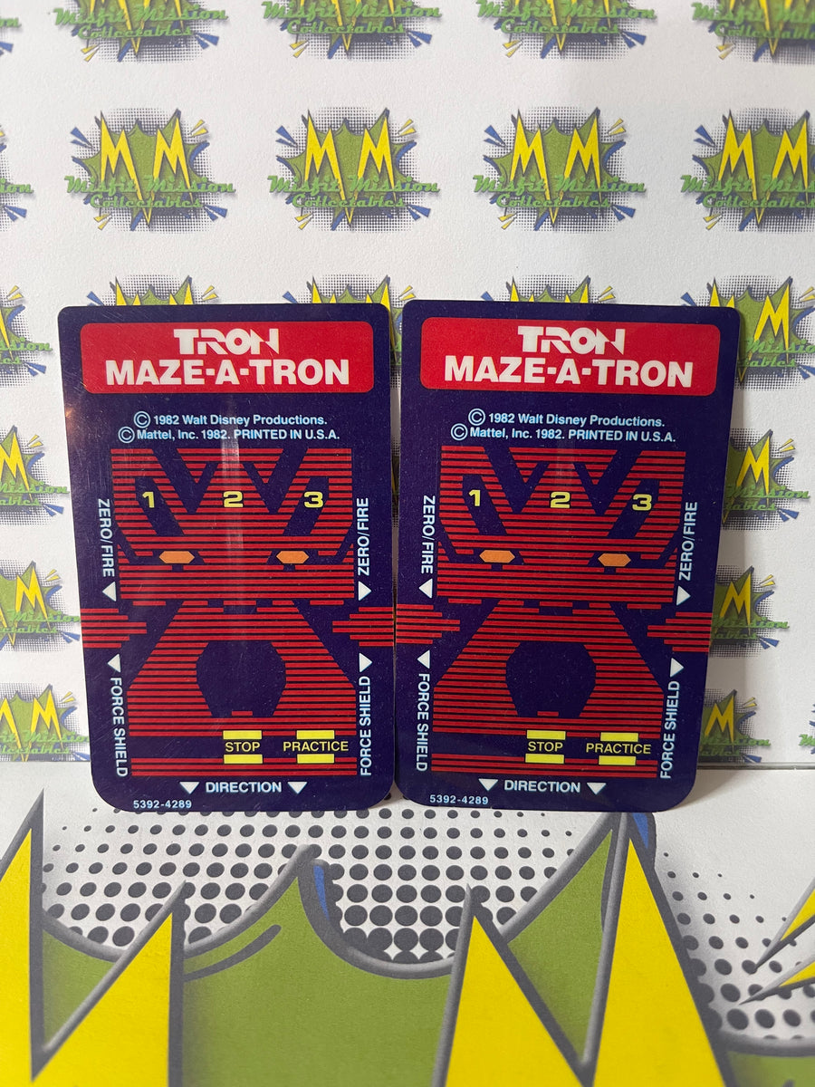 Vintage 1982 Mattel Intellivision Controller Overlay Tron Maze-a-Tron ...