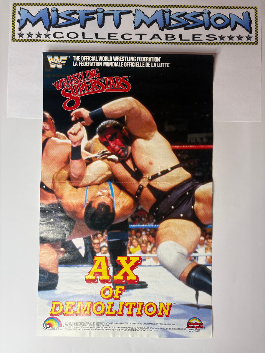 1988 WWE WWF LJN Ax of Demolition Poster – The Misfit Mission Collectables