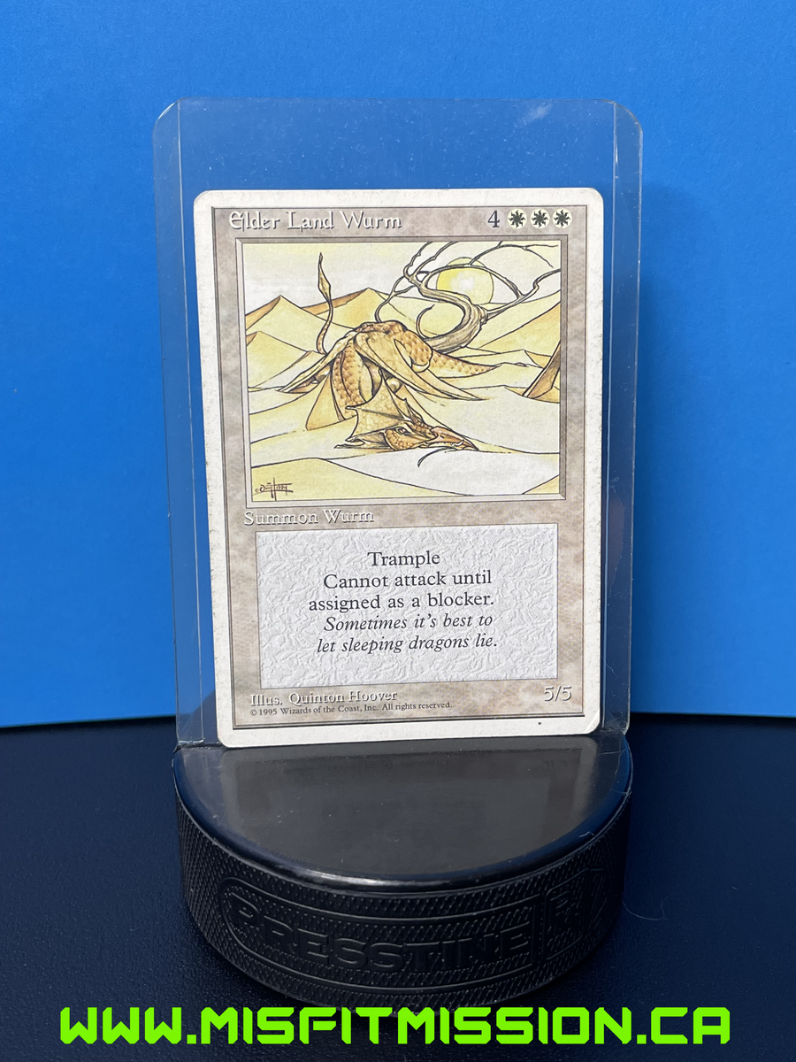 Magic the Gathering: White 4th Edition Summon Wurm Elder Land Wurm ...